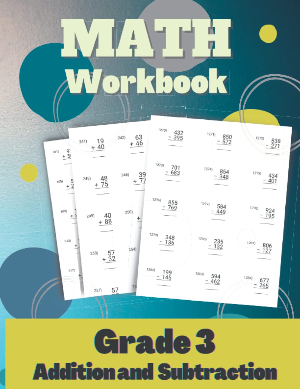 Math Workbook Grade 3 Addition and Subtraction: Over 1300 exercises by ...
