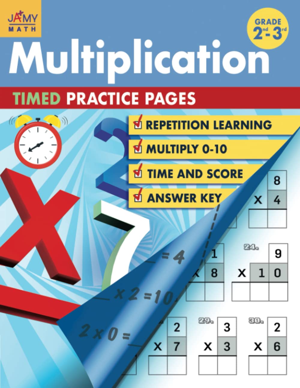 Multiplication: Multiplication Workbook for Kids-2nd, 3rd Grade- Single ...