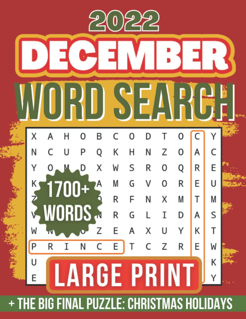 DECEMBER WORD SEARCH LARGE PRINT: A New Fun and Relaxing Word Search ...