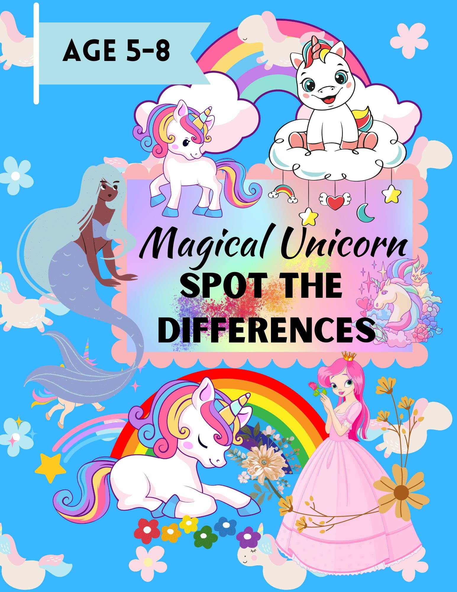 Magical Unicorn Spot the Differences: Find 5 Differences Between Images ...