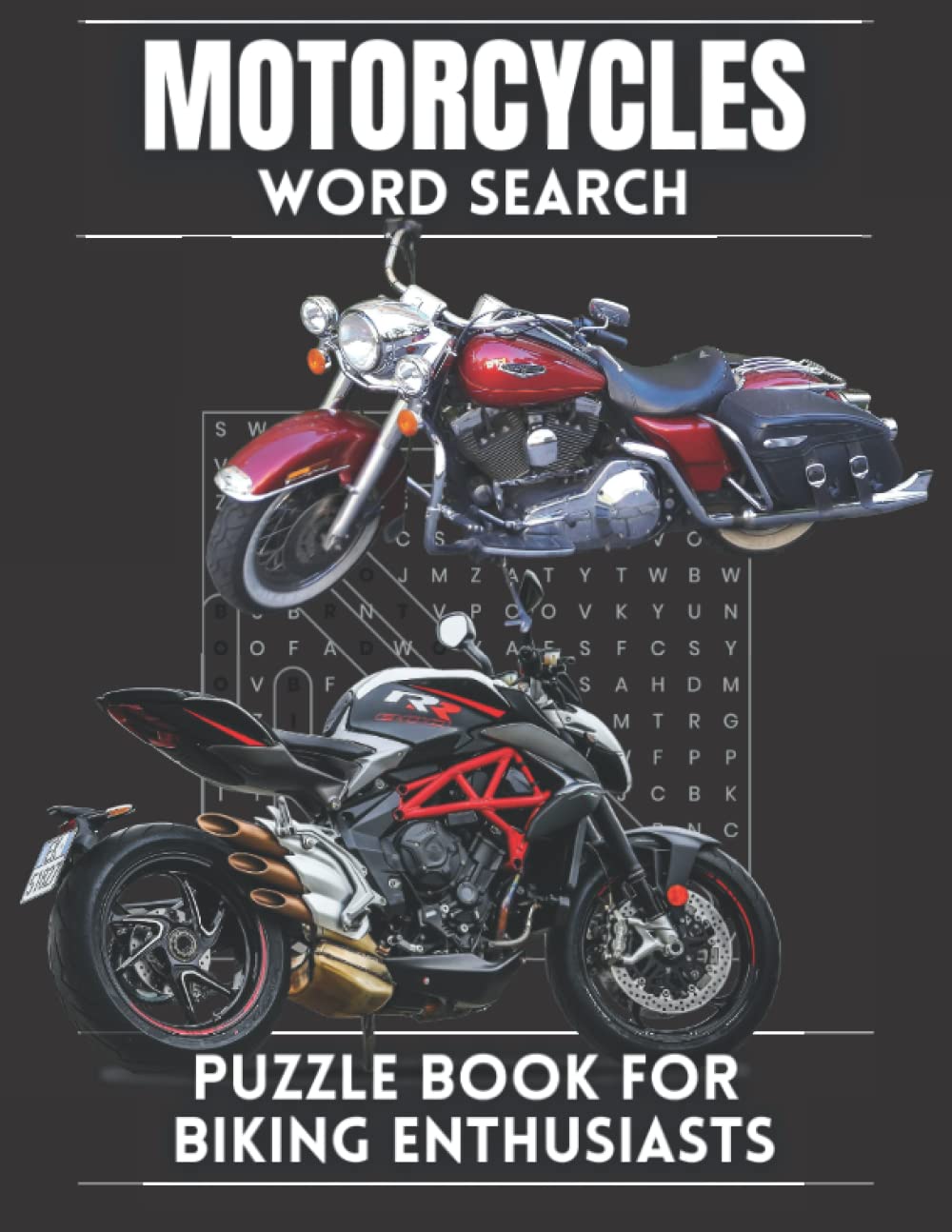 Motorcycles Word Search Puzzle Book for Biking Enthusiasts: Word Find ...