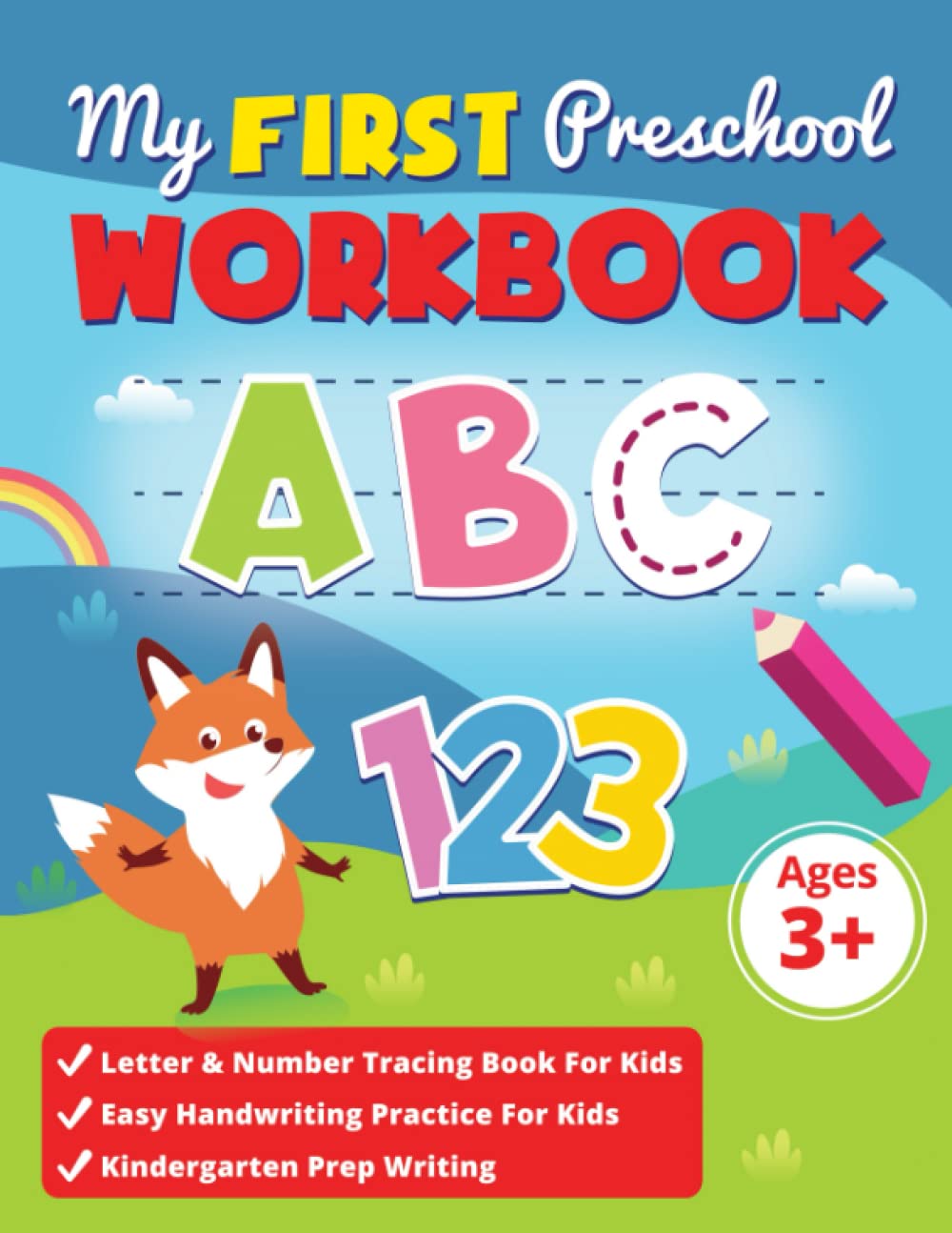 My First Preschool Workbook: Letter And Number Tracing Book For Kids ...