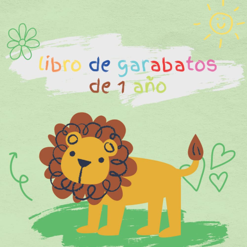 libro de garabatos de 1 año: libro para colorear de 1 año libro para ...