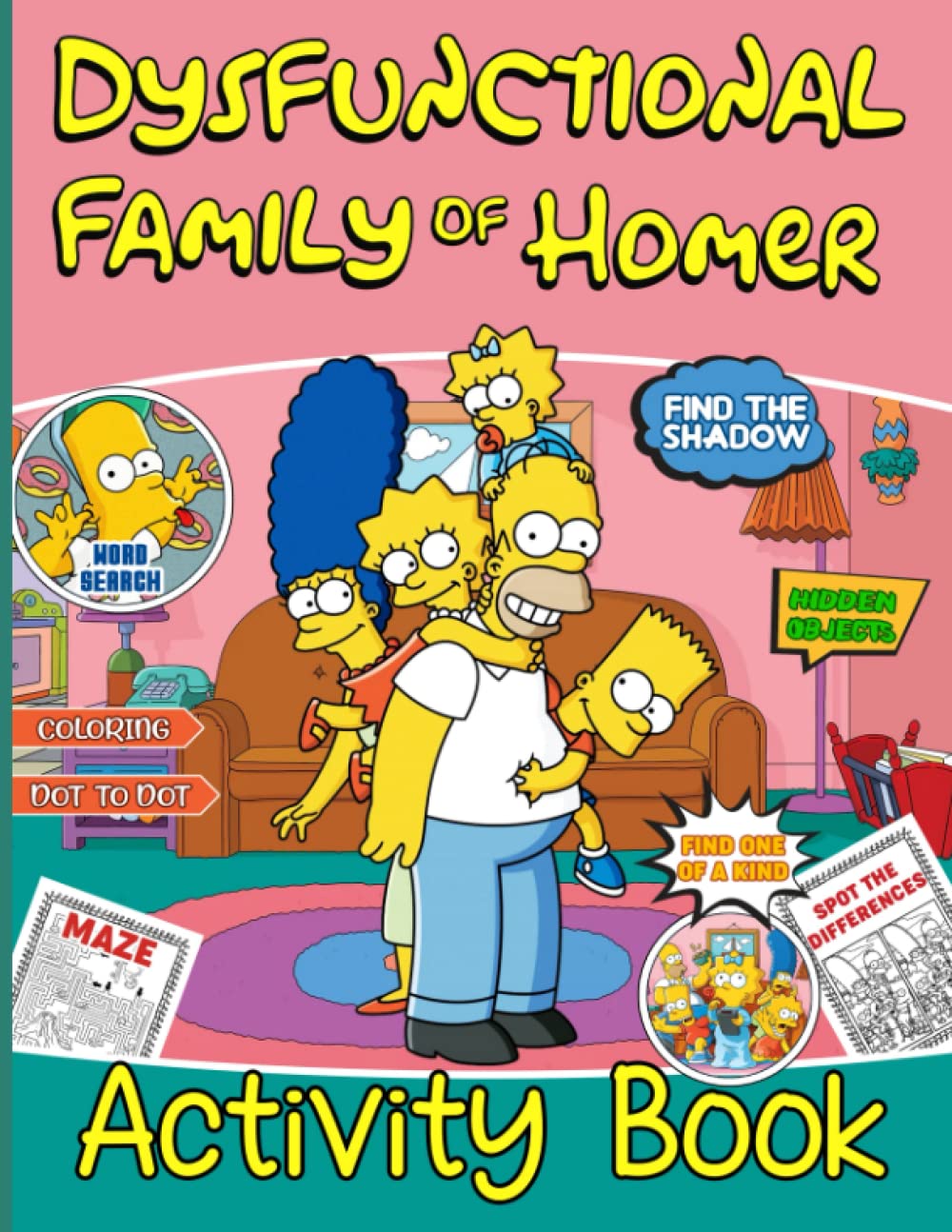 Dysfunctional Family Of Homer Activity Book: Puzzle Books Kids Boys ...