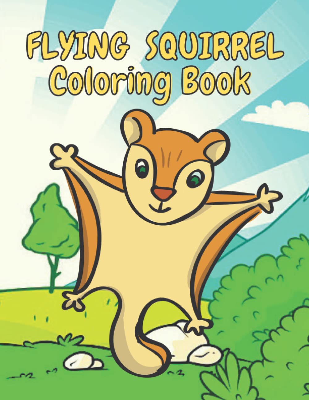 Flying Squirrel Coloring Book: Easy and Fun Activity Featuring Gorgeous ...
