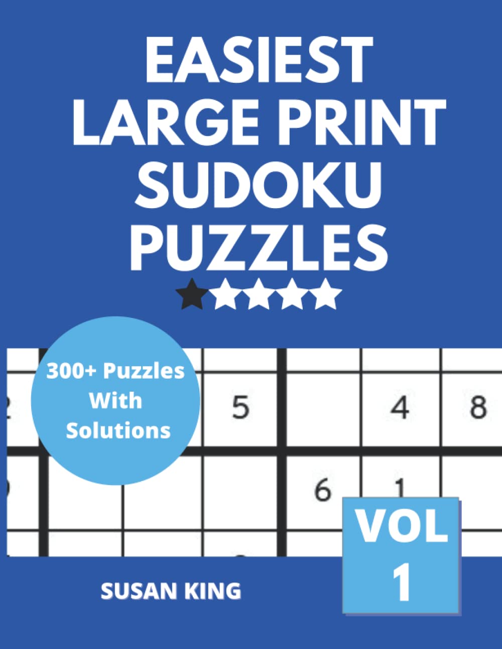 Easiest Large Print Sudoku Puzzles Vol 1: Large Print Games For Adults ...