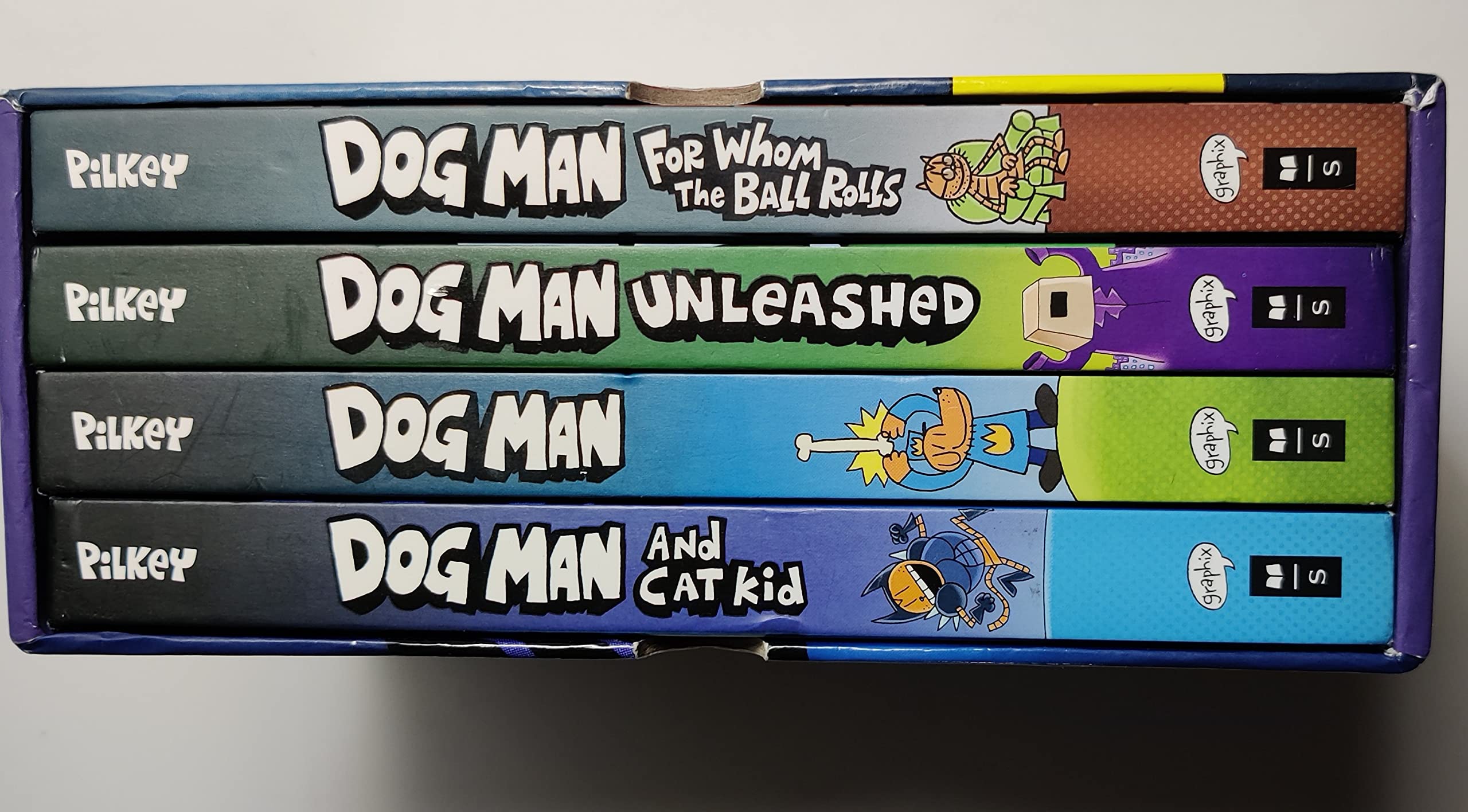 Dog Man The Crime-Biting Collection: 4 Hardcover Set: Dog Man, Dog Man ...