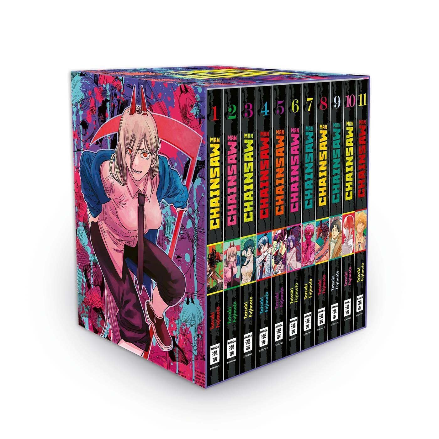 Chainsaw Man Schuber mit Extra: enthaelt die Baende 1 bis 11 by Tatsuki ...