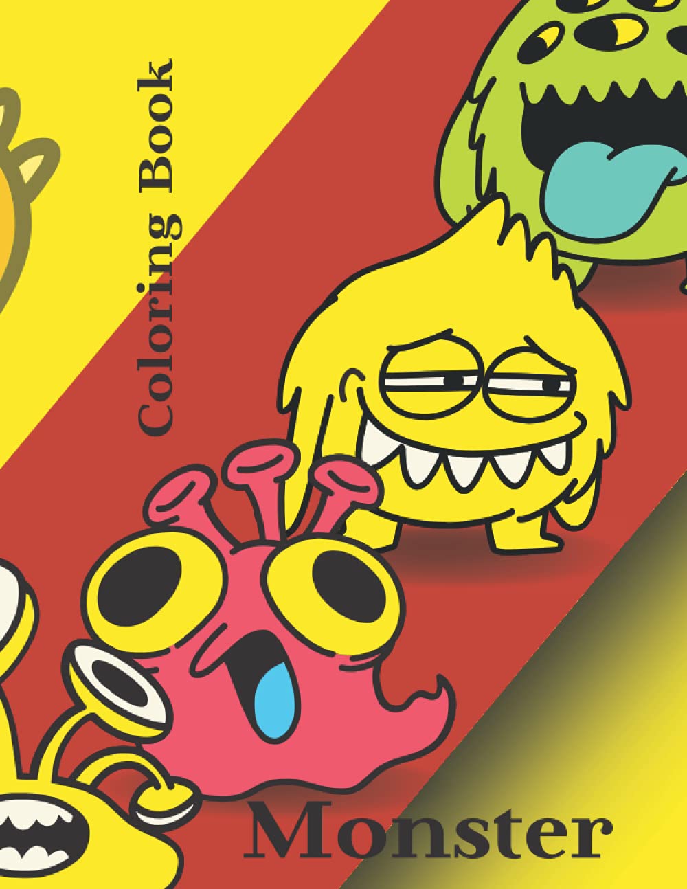 Monster Coloring Book: 30 Premium Images of Monsters that Hide Under ...