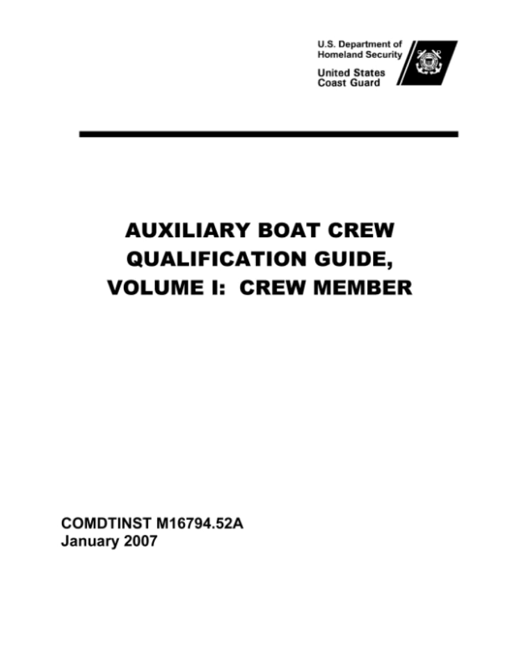 Auxiliary Boat Crew Qualification Guide Volume I Crew Member By U S auxiliary-boat-crew-qualification-guide-volume-i-crew-member-by-u-s