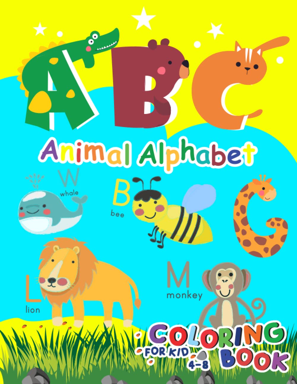 ABC Animal Alphabet Coloring Book: Color ABC Animals, Pattern Birds ...