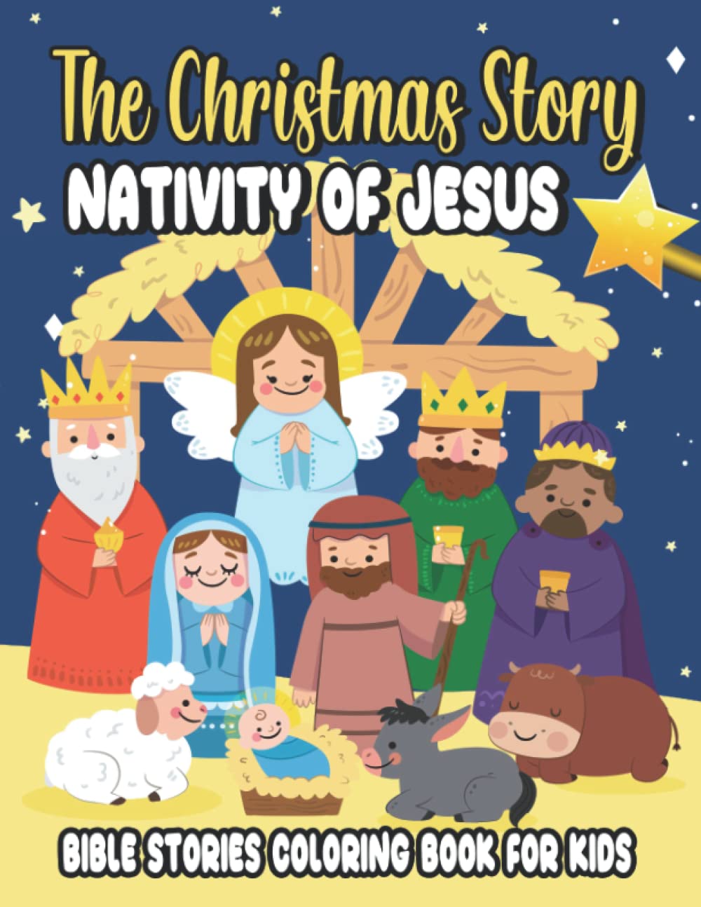 The Christmas Story Nativity Of Jesus - Bible Stories Coloring Book For ...