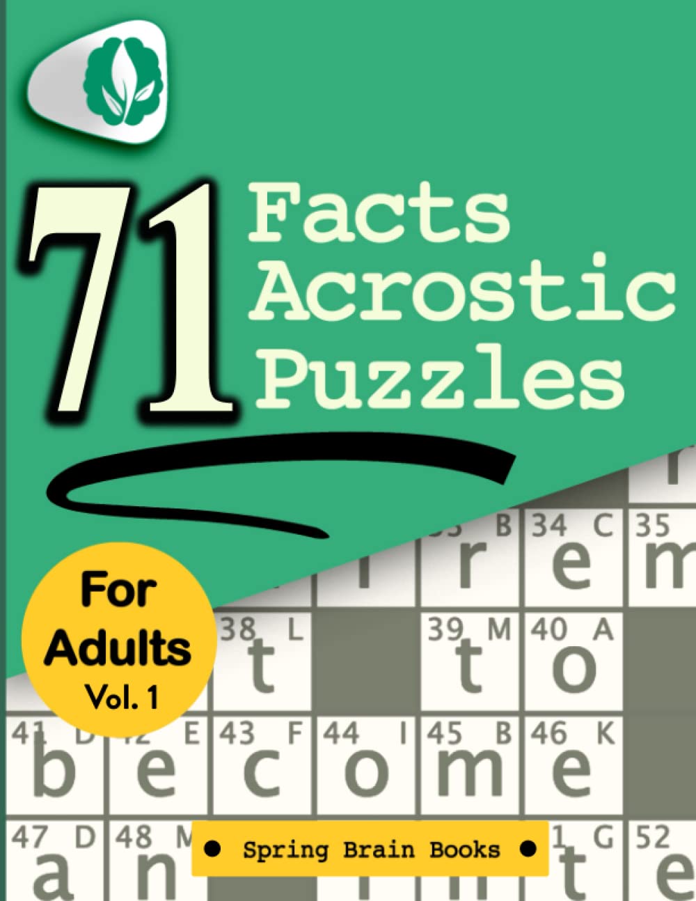 71 Facts Acrostic Puzzles For Adults And Seniors: Great Acrostic ...