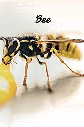 BEE: Notebook with animals on cover ,100 Pages, Lined, 6" x 9" (15.24 x ...