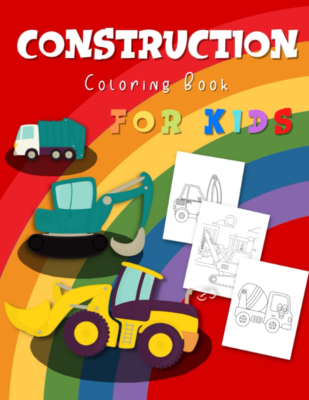 Construction Coloring Book for Kids: Ages 3-5 / Construction Vehicle ...