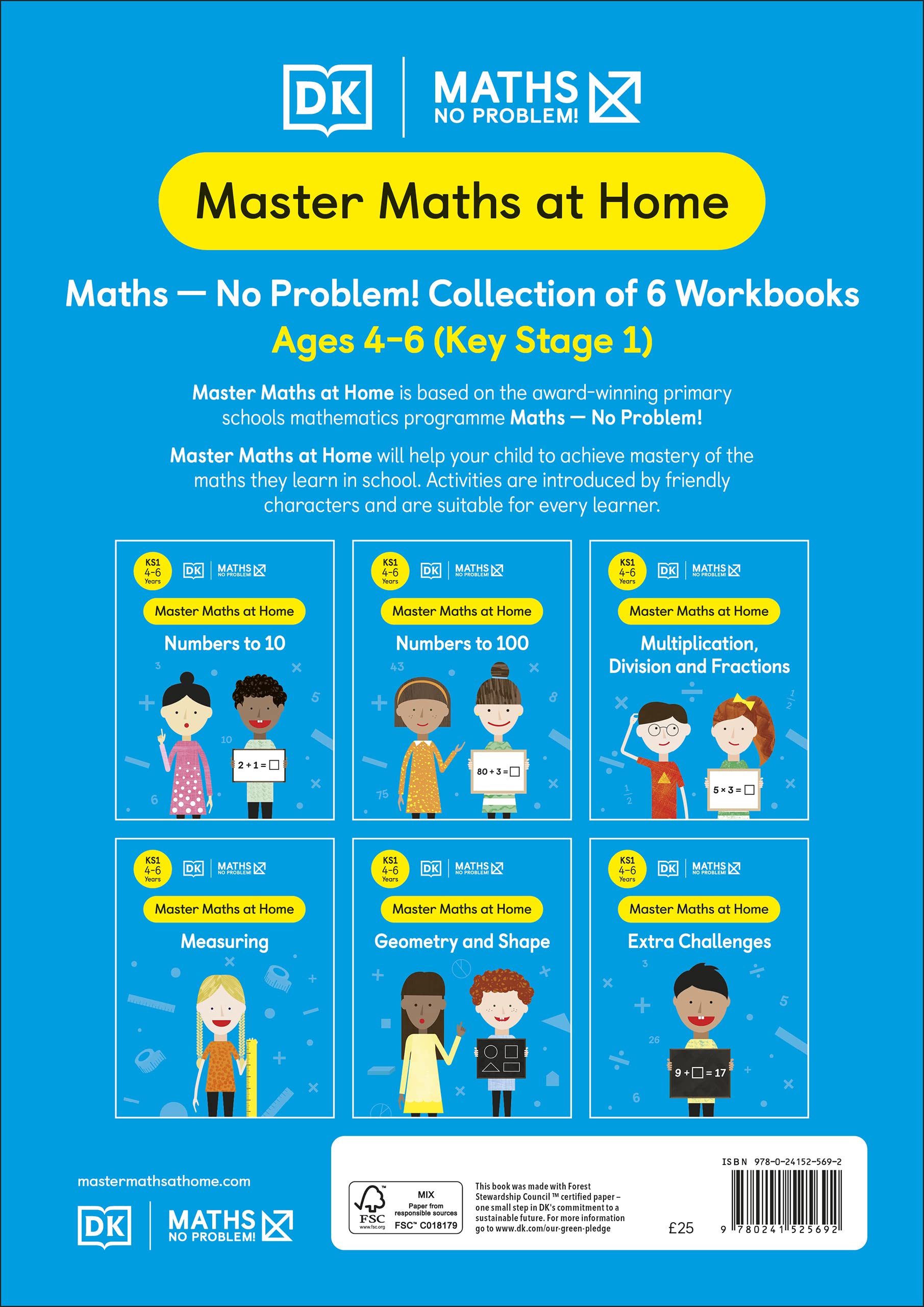 Maths — No Problem! Collection of 6 Workbooks, Ages 4-6 (Key Stage 1 ...