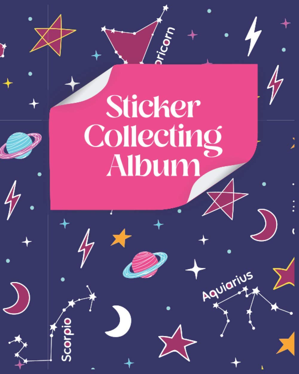 Sticker Collecting Album: Awesome Cover Design Blank Sticker Collection ...