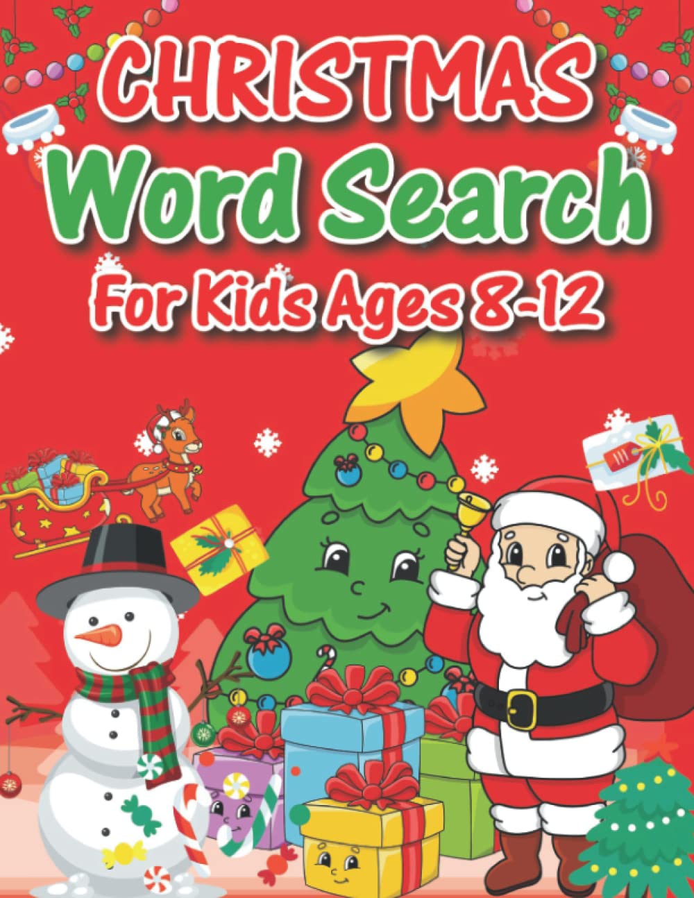 Christmas Word Search For Kids Ages 8-12: Large Print Christmas Word ...