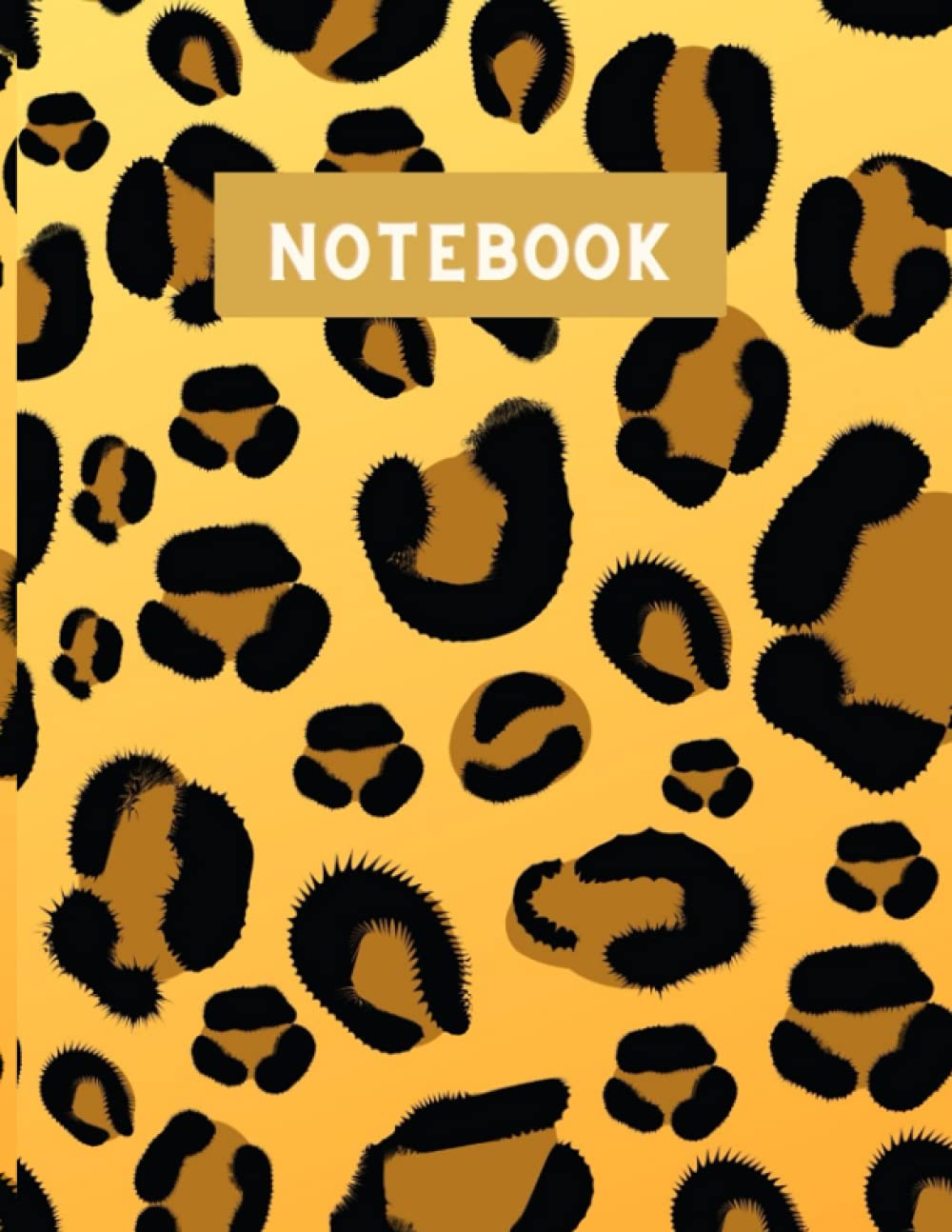 Notebook: Leopard composition college ruled notebook -110 pages by ...