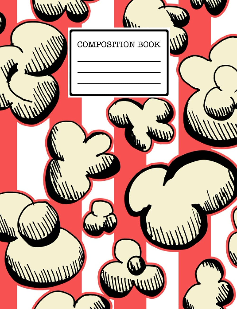 Popcorn Composition Book: Wide Ruled Paper Notebook Journal | Popcorn ...