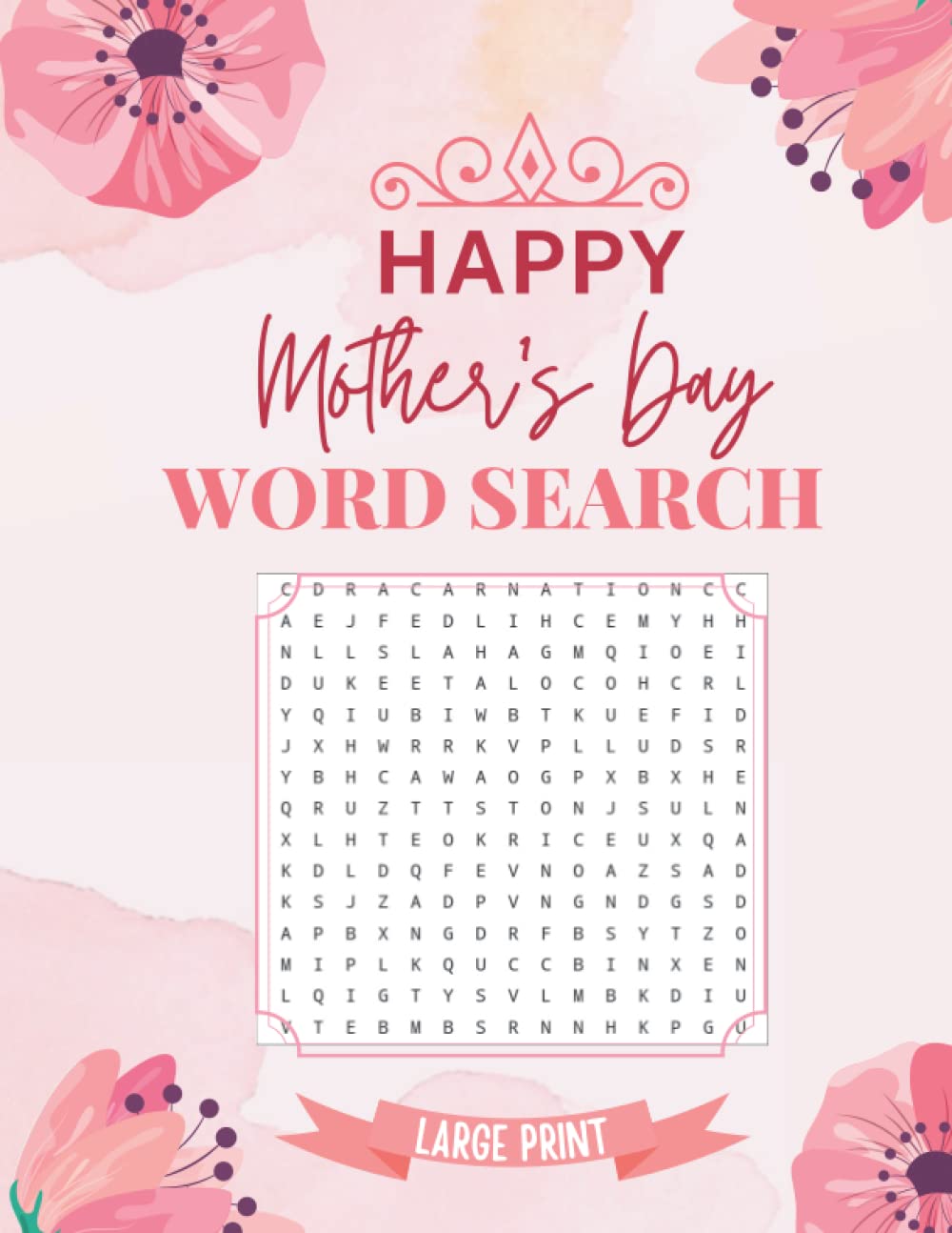 Lovely Word Search for Mom Large Print: Word Find Puzzle Book for Mom ...