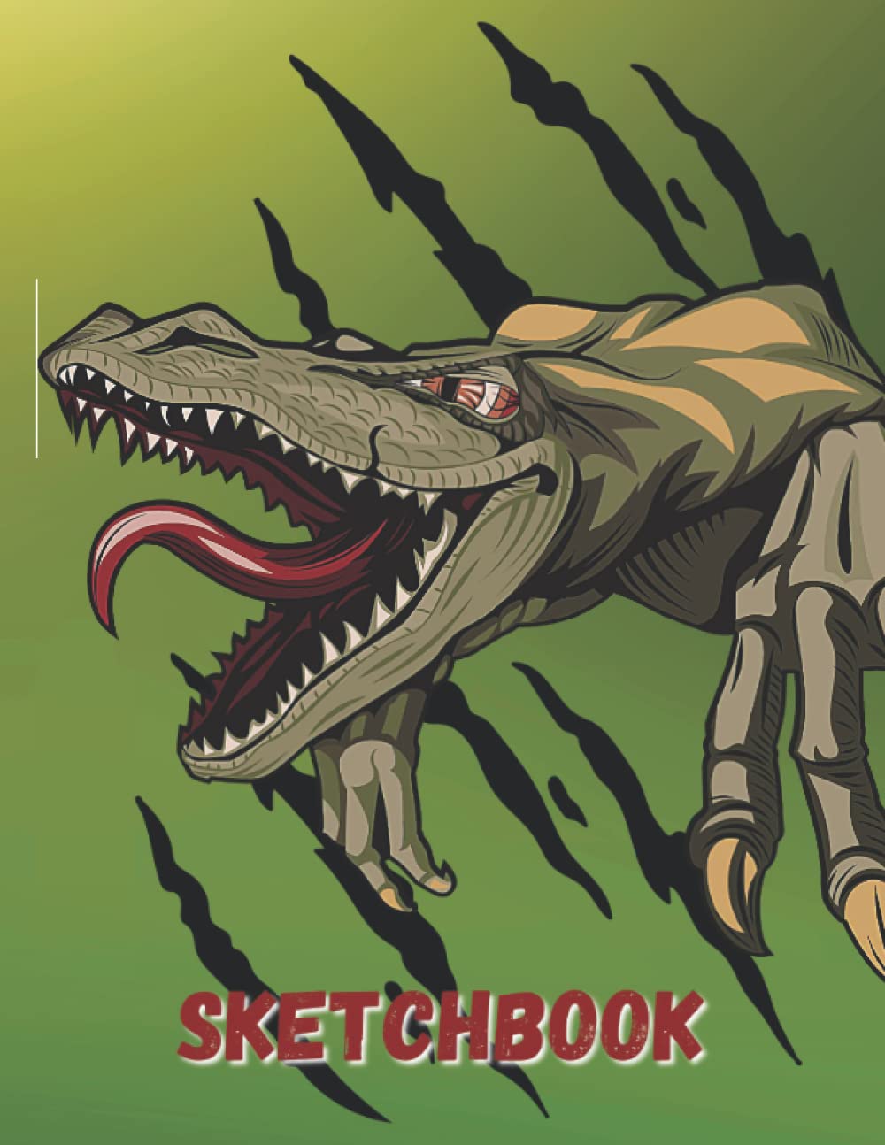 Sketchbook: Dinosaur Sketch Book, T-Rex Reptile Sketchpad, Gator Dino ...
