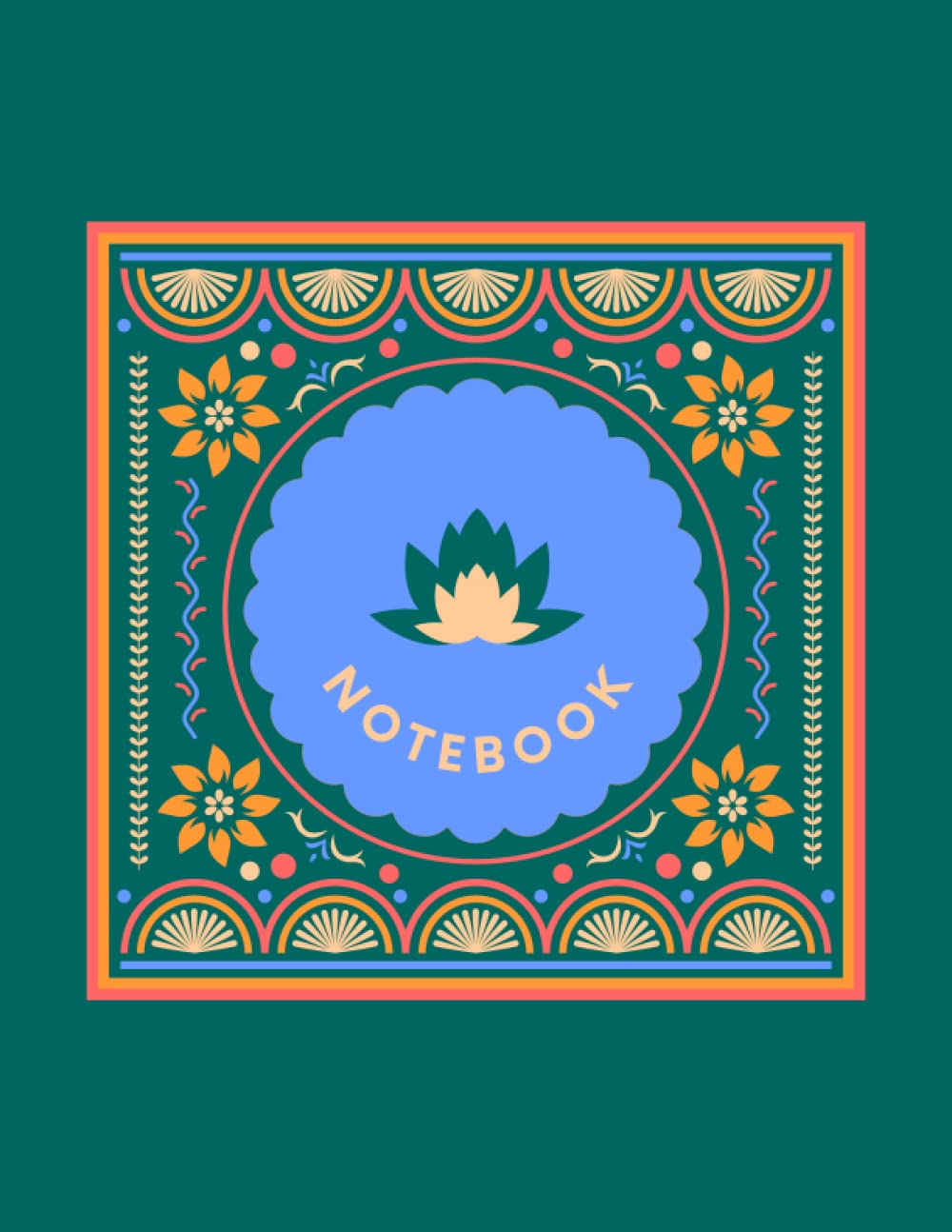 Notebook: India/Indian Inspired Lined Paperback Composition Notebook ...