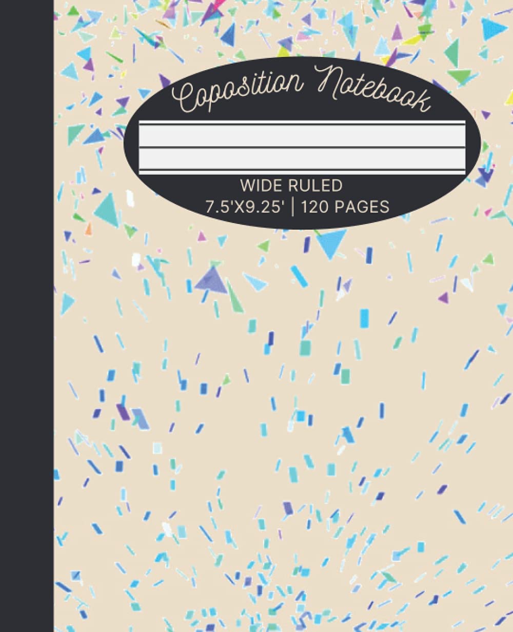 compositio notebook: wide ruled blank notebook | 120 wide ruled white ...