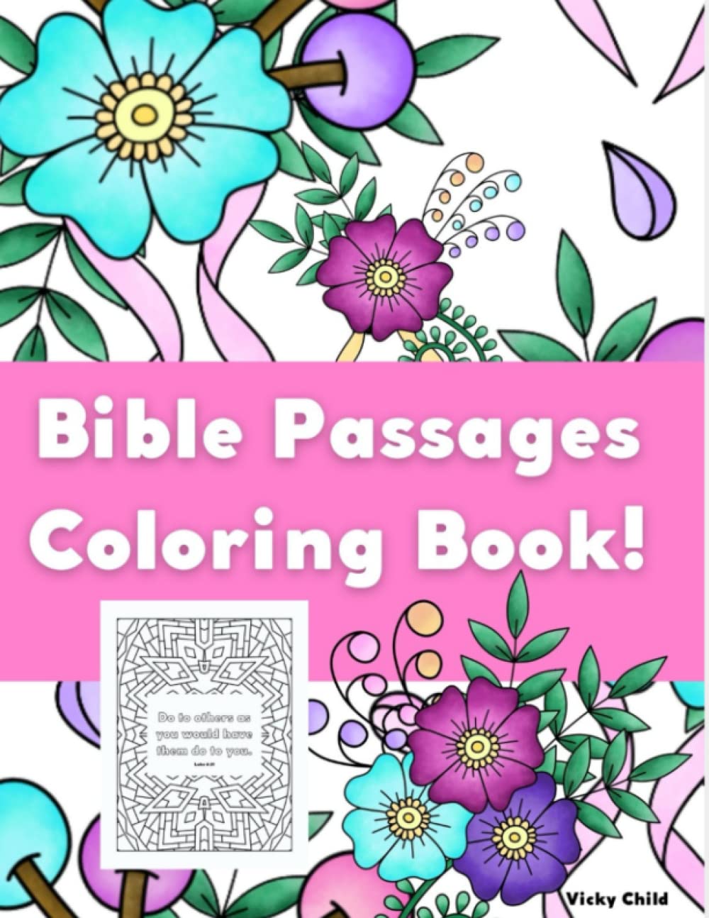 Bible Passages Coloring Book: Favorite Bible Verses Coloring Book ...