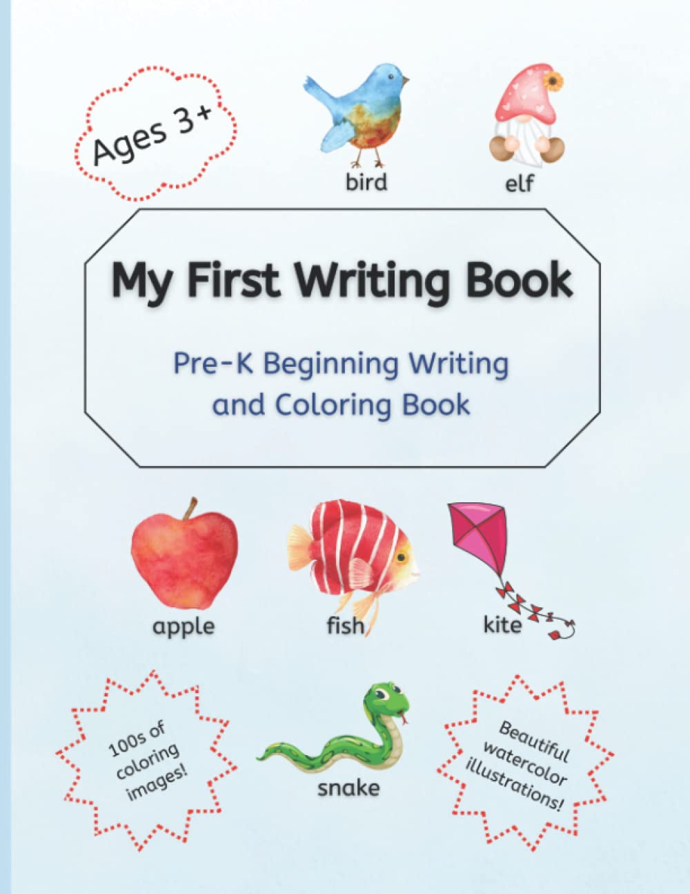 My First Writing Book: Pre-K Beginning Writing, Coloring, and Activity ...