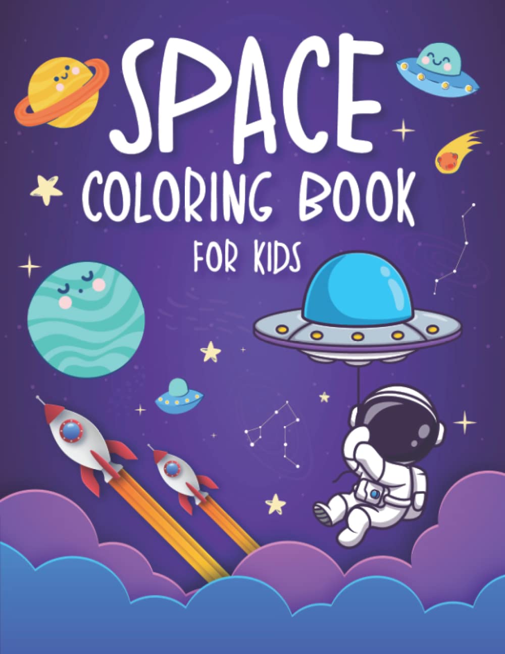Space Coloring Book for Kids: Outer Space Coloring Book with Astronauts ...