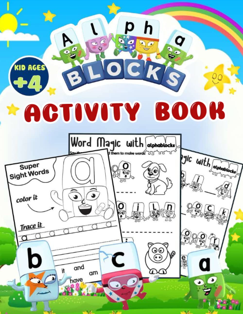 Àlphạblõck Activity Book: Coloring books and activity books for kids 4 ...