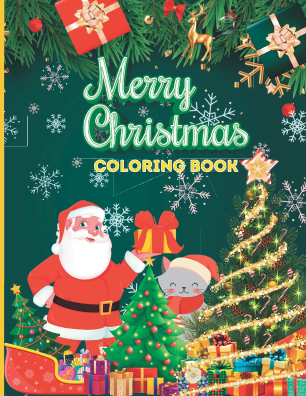 Merry Christmas Coloring Book: Amazing Coloring Book with Beautiful ...