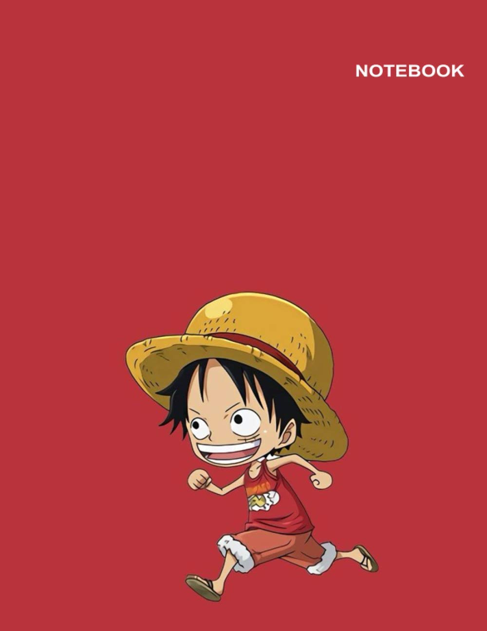 Luffy Cartoon Image Notebook Cover: 8.5 x 11, Classic Lined pages, 110 ...