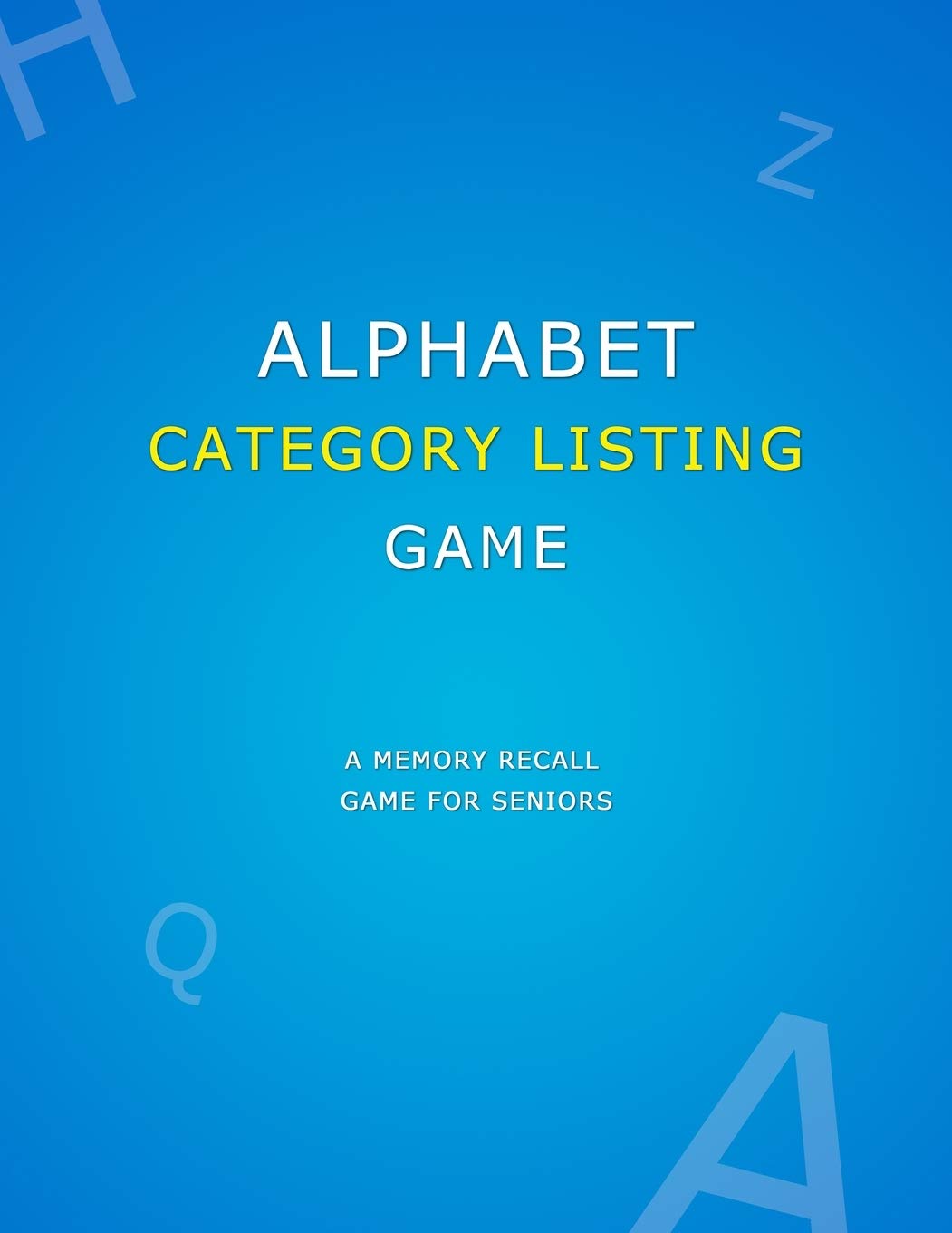 Alphabet Category Listing Game: Anti memory loss game for dementia ...
