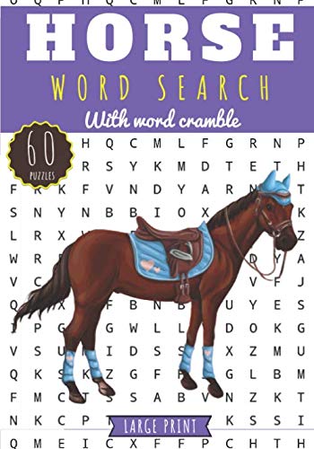 Horse Word Search: Horse Riding Word Search Challenging Puzzle book For ...