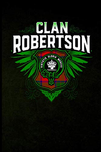Clan Robertson: Scottish Clan Tartan Shield With Wings - Blank Lined ...