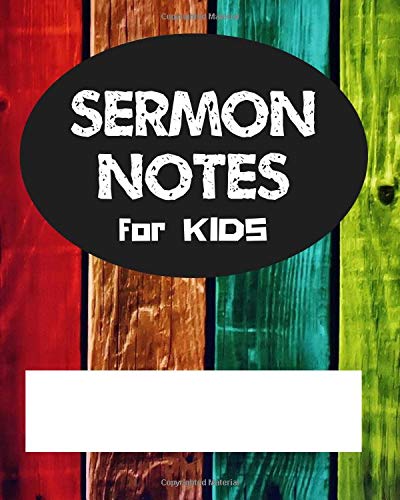 Sermon Notes for Kids: Church Notebook for Children, Christian Kids ...