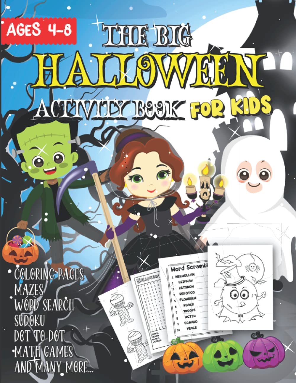 The Big Halloween Activity Book For Kids Ages 4-8: Over 100 Fun ...