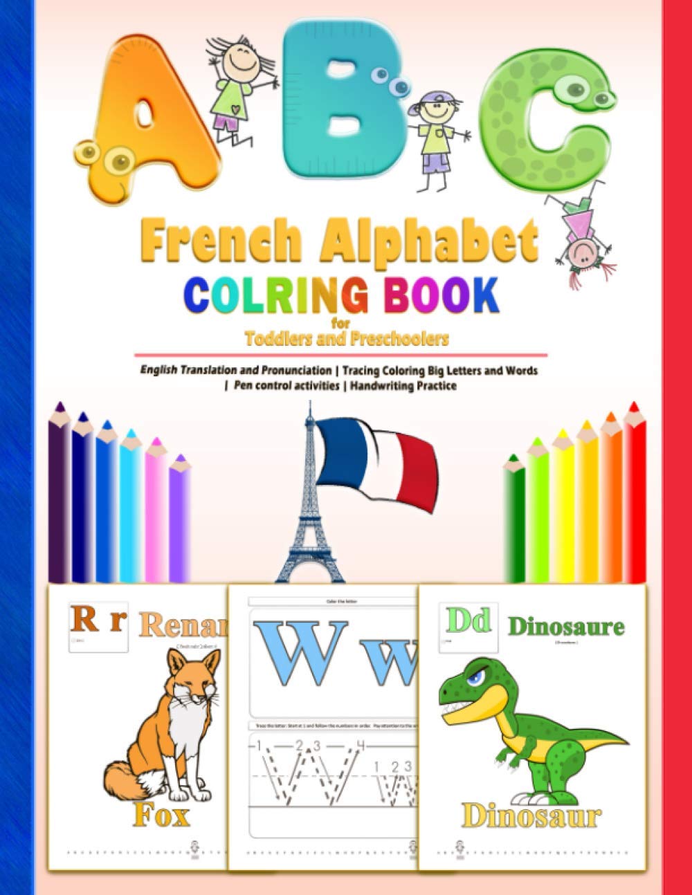 ABC French Alphabet Coloring Book for Toddlers and Preschoolers ...