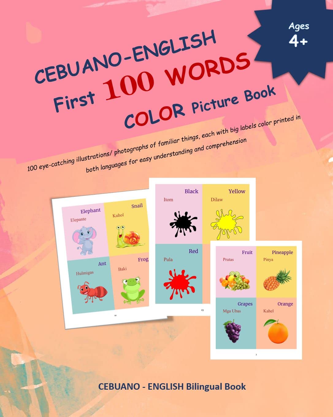 CEBUANO - ENGLISH First 100 WORDS COLOR Picture Book by Mamma Margaret ...