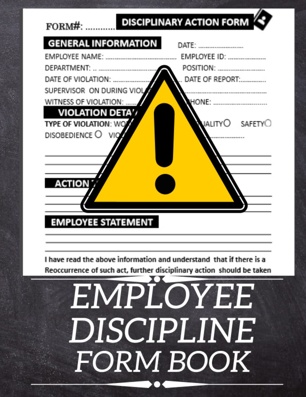 Employee Discipline Form Book: Employee Write Up Form For Organizations ...