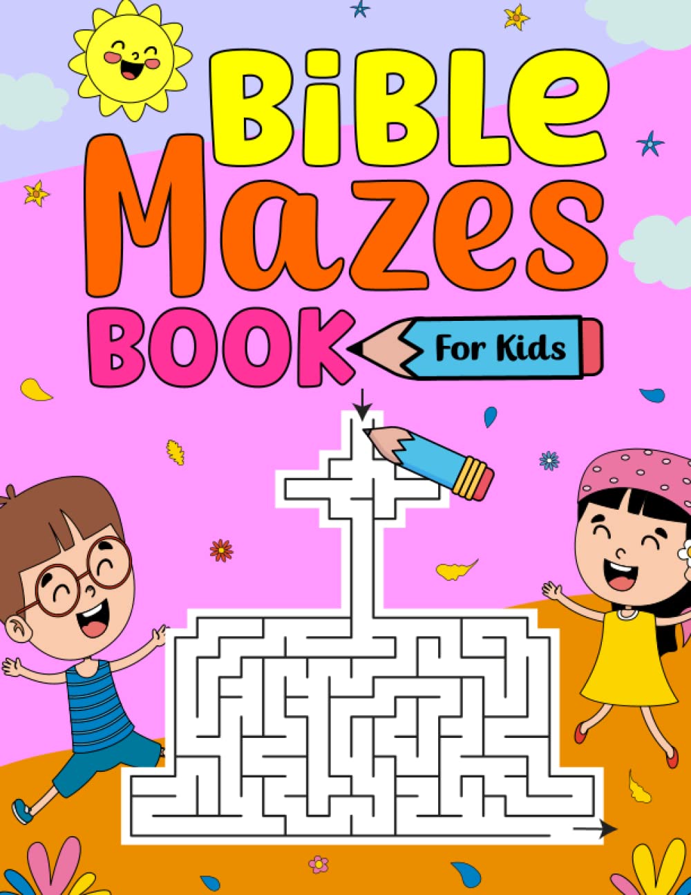 Bible Mazes Book For Kids: Bible Themed Workbook for Children with ...
