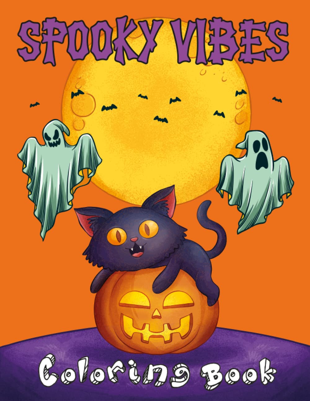 Spooky Vibes Halloween Coloring Book: Simple And Easy Coloring Pages ...