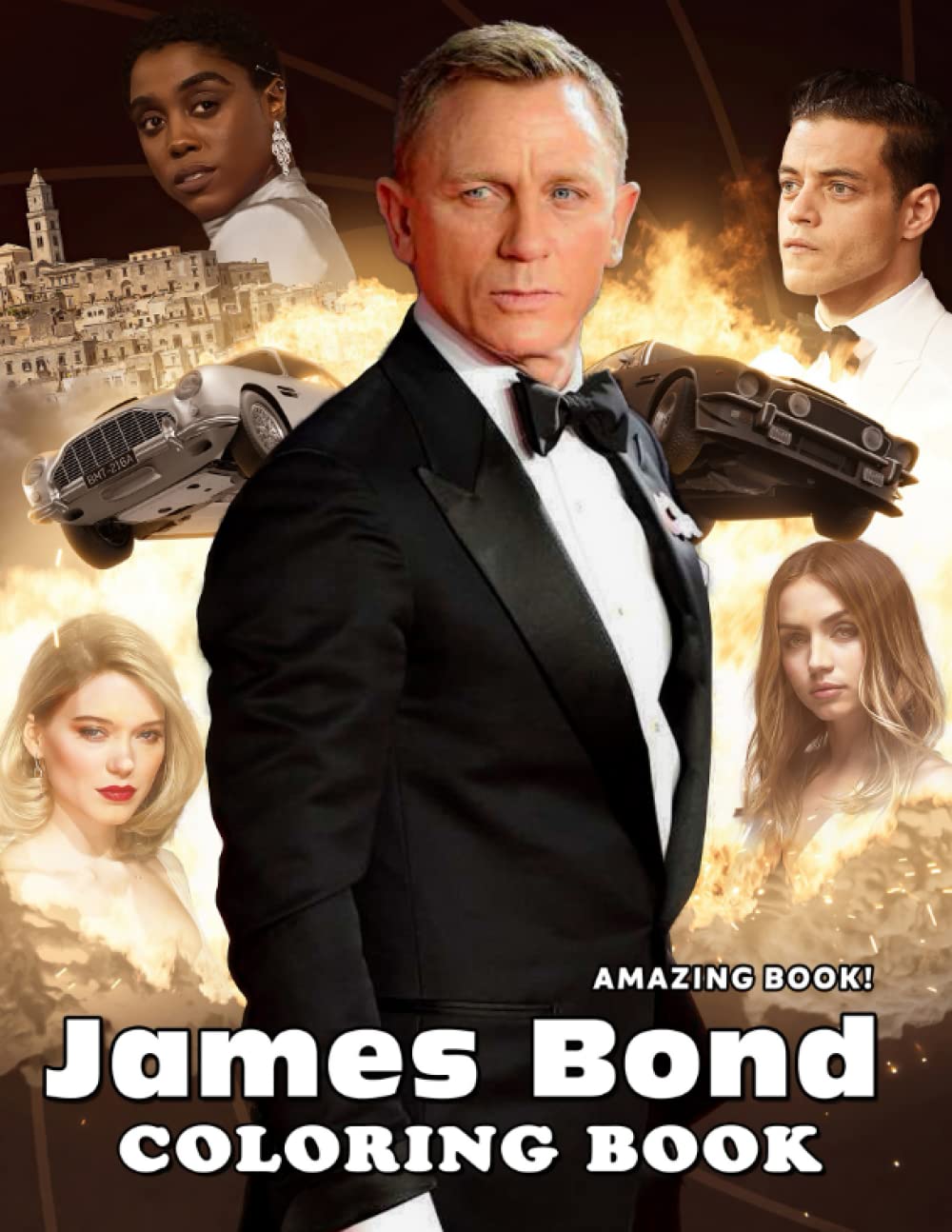 James Bond Coloring Book: Premium Pages Of 007 Spy Film Movie Series ...