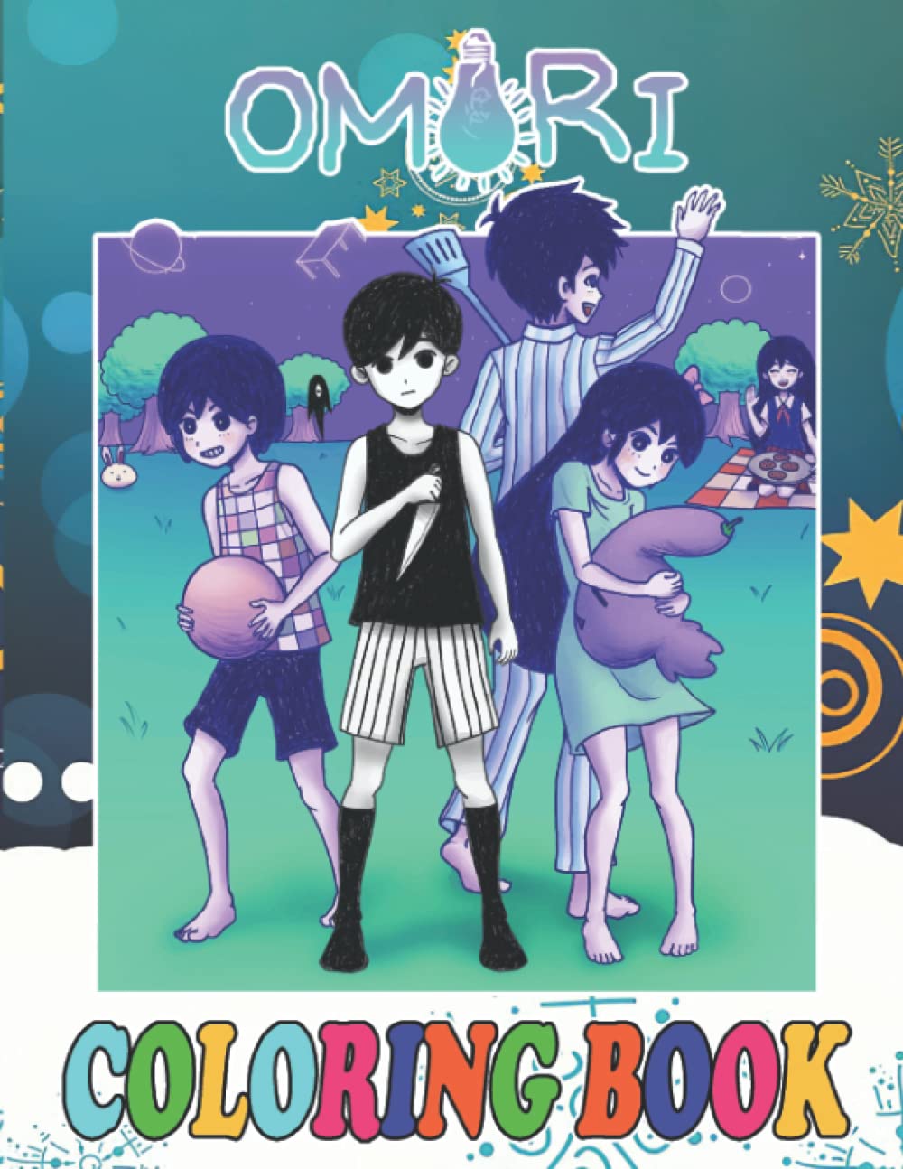 Omori Coloring Book for Fan Teen Men Women: Omori Jumbo Coloring Books ...