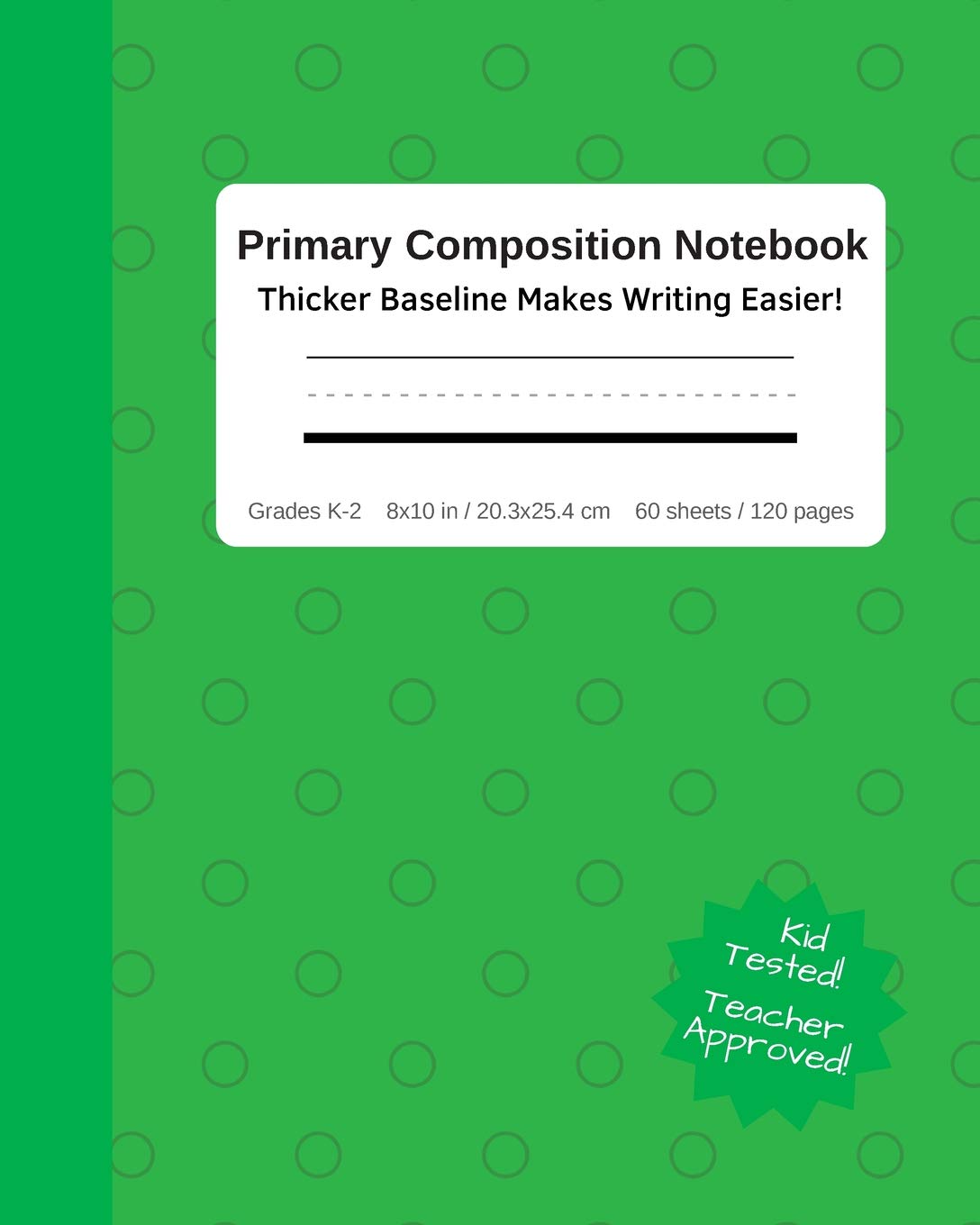 Primary Composition Notebook With Thicker Baseline Makes Writing Easier ...