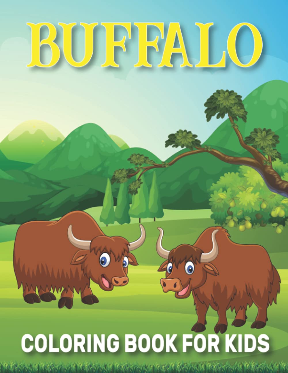 Buffalo Coloring Book for Kids: Buffalo Activity Book, Fun Coloring ...