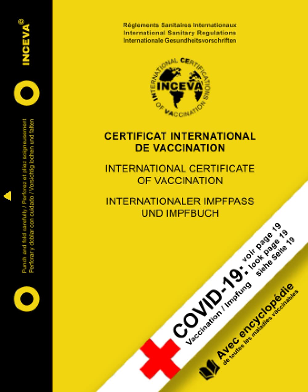 CERTIFICAT INTERNATIONAL DE VACCINATION: Avec la possibilité de perforer et de classer | Avec ...