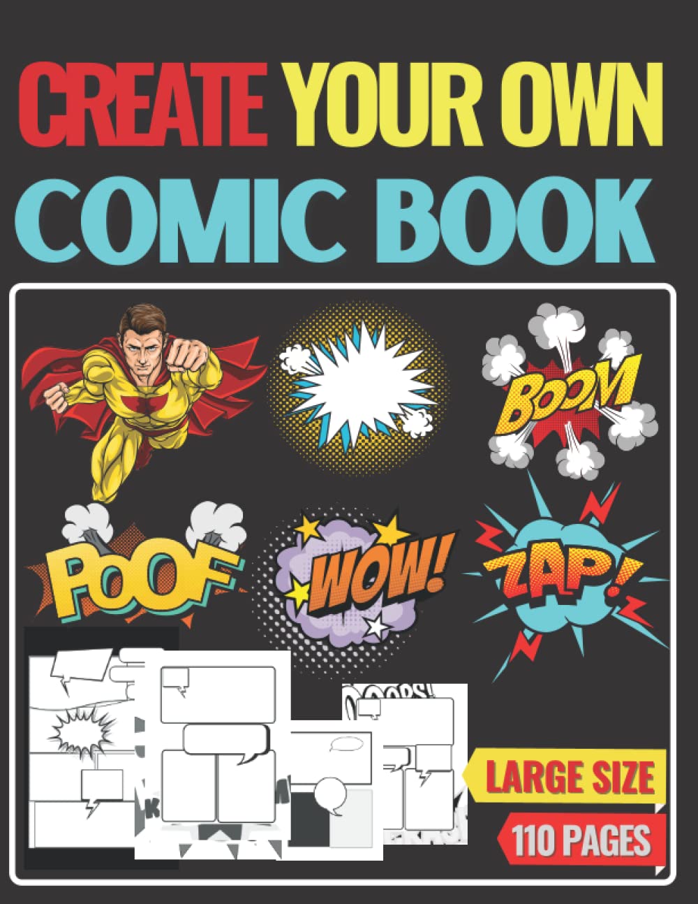 Create Your Own Comic Book: Variety of Templates..: Large size 110 ...